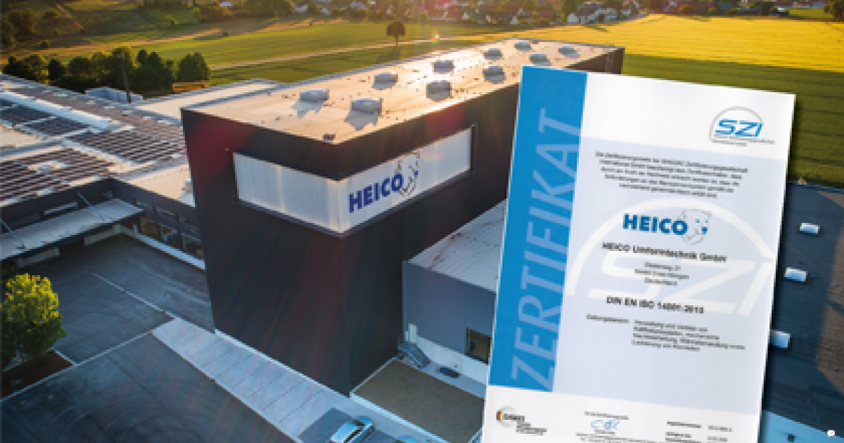 Successful certification of HEICO Umformtechnik GmbH according to ISO 14001